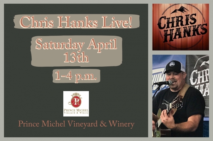 1-4 p.m. for live music by fan favorite Chris Hanks!
